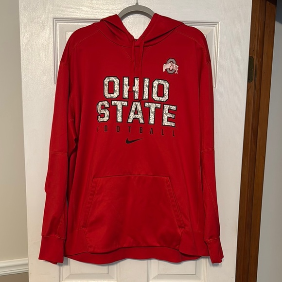 Nike | Shirts | Nike Red Ohio State Football Hoodie | Poshmark